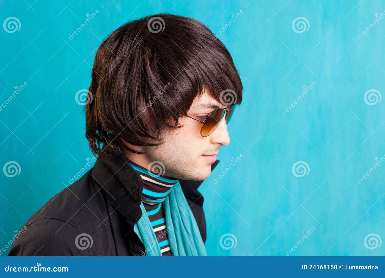 British Indie Pop Rock Look Retro Hip Young Man Stock Photo - Image of ...