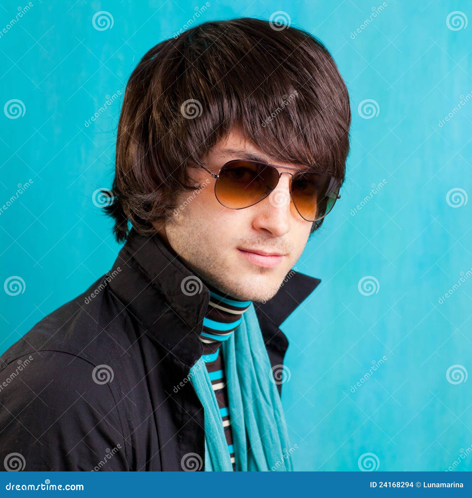 British Indie Pop Rock Look Retro Hip Young Man Stock Photo - Image of ...