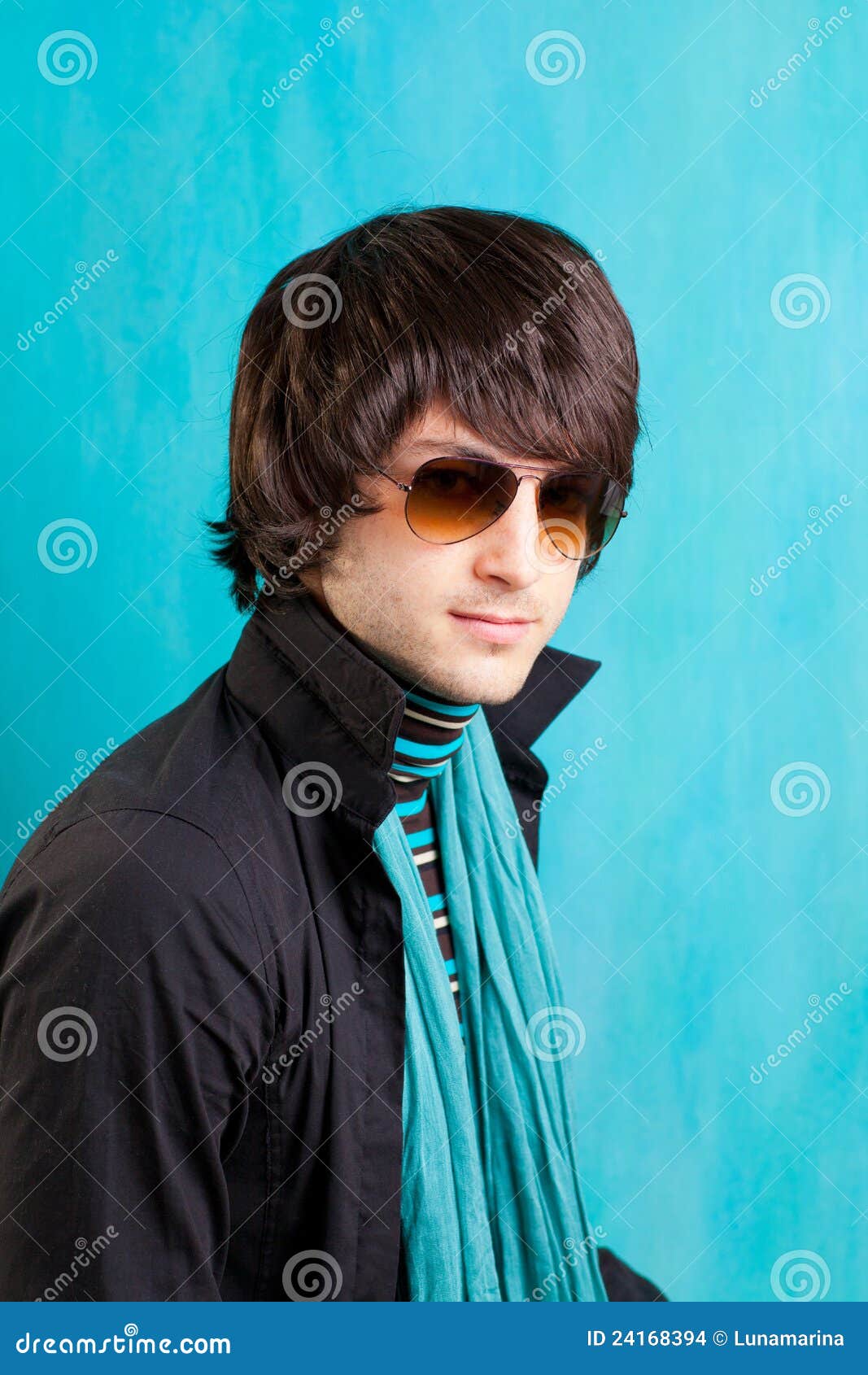 British Indie Pop Rock Look Retro Hip Young Man Stock Photo - Image of ...