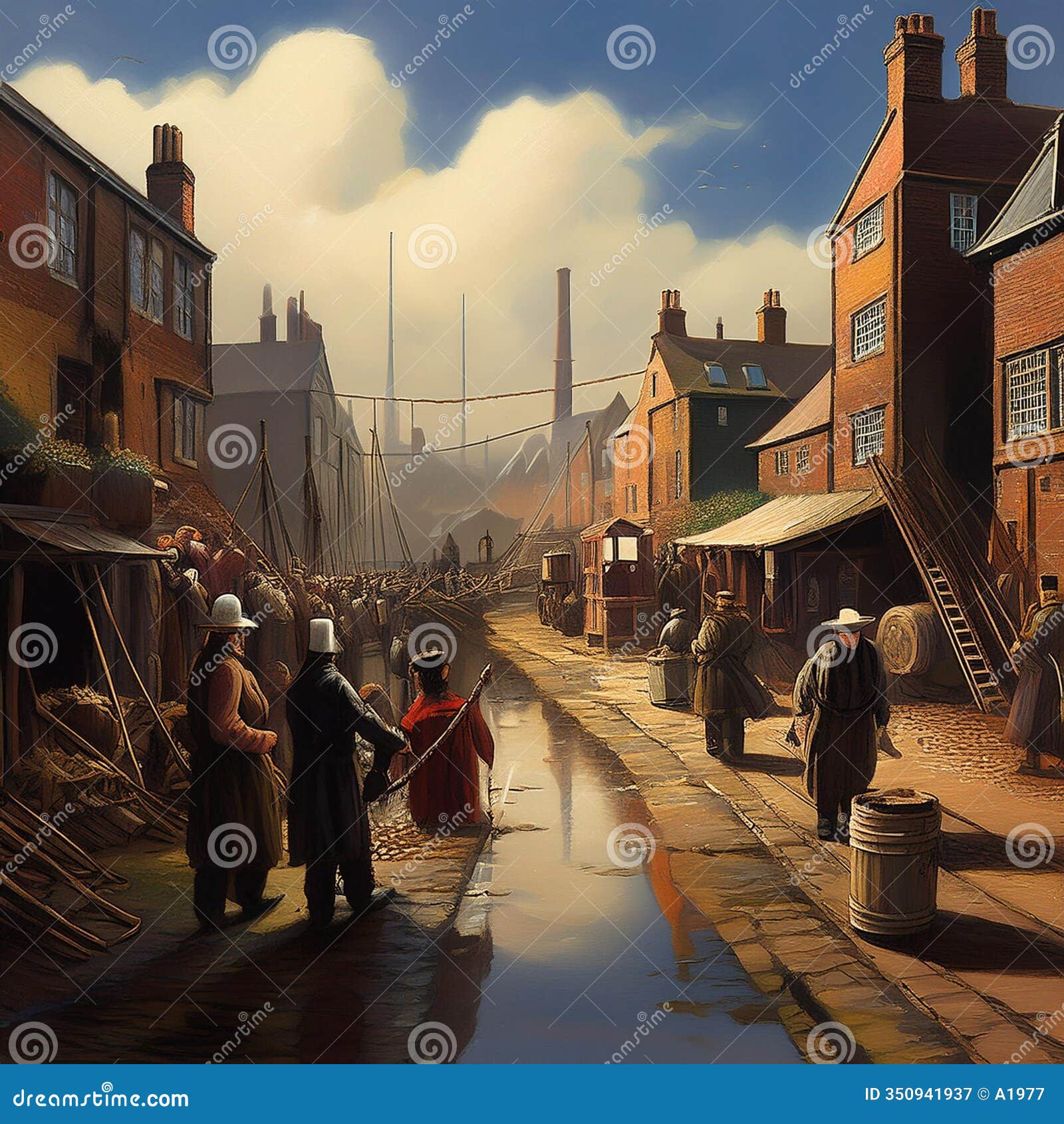 British Industrial Revolution Slums, AI Generated Stock Photography ...