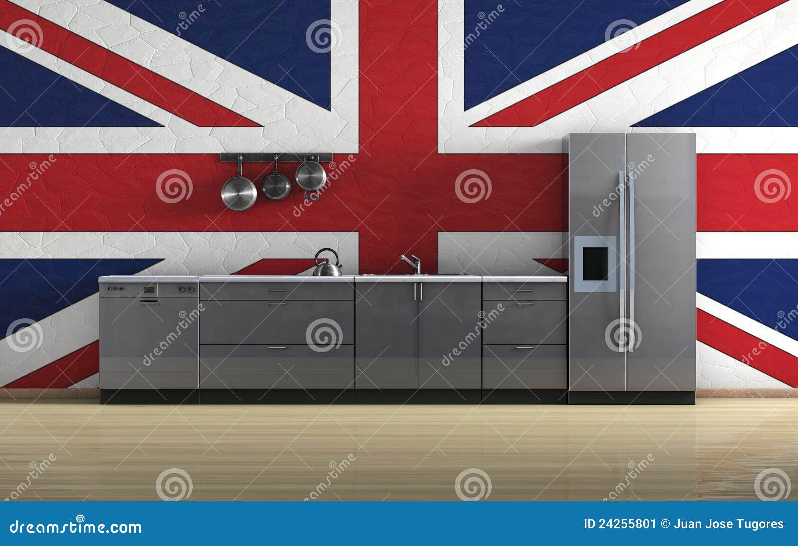 British kitchen stock illustration. Illustration of floor - 24255801