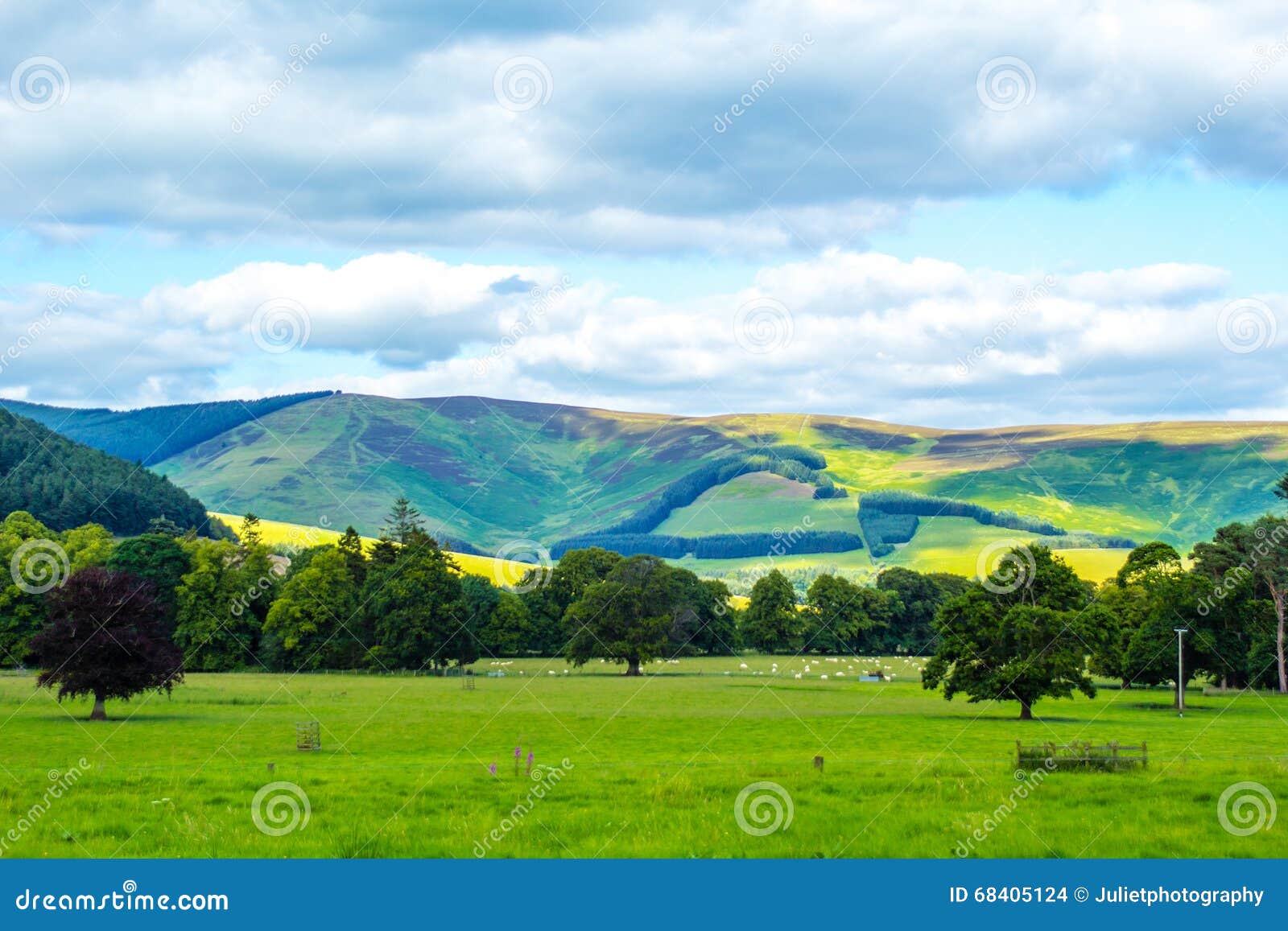 British Landscape In Summer Stock Image | CartoonDealer.com #66737611