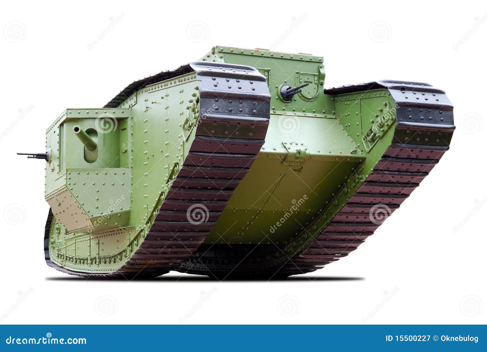 British Mark V tank stock image. Image of armor, caterpillar - 15500227