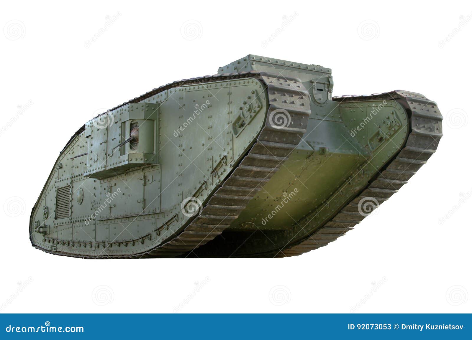 British Mark V Tank Isolated on the White Background Stock Image ...