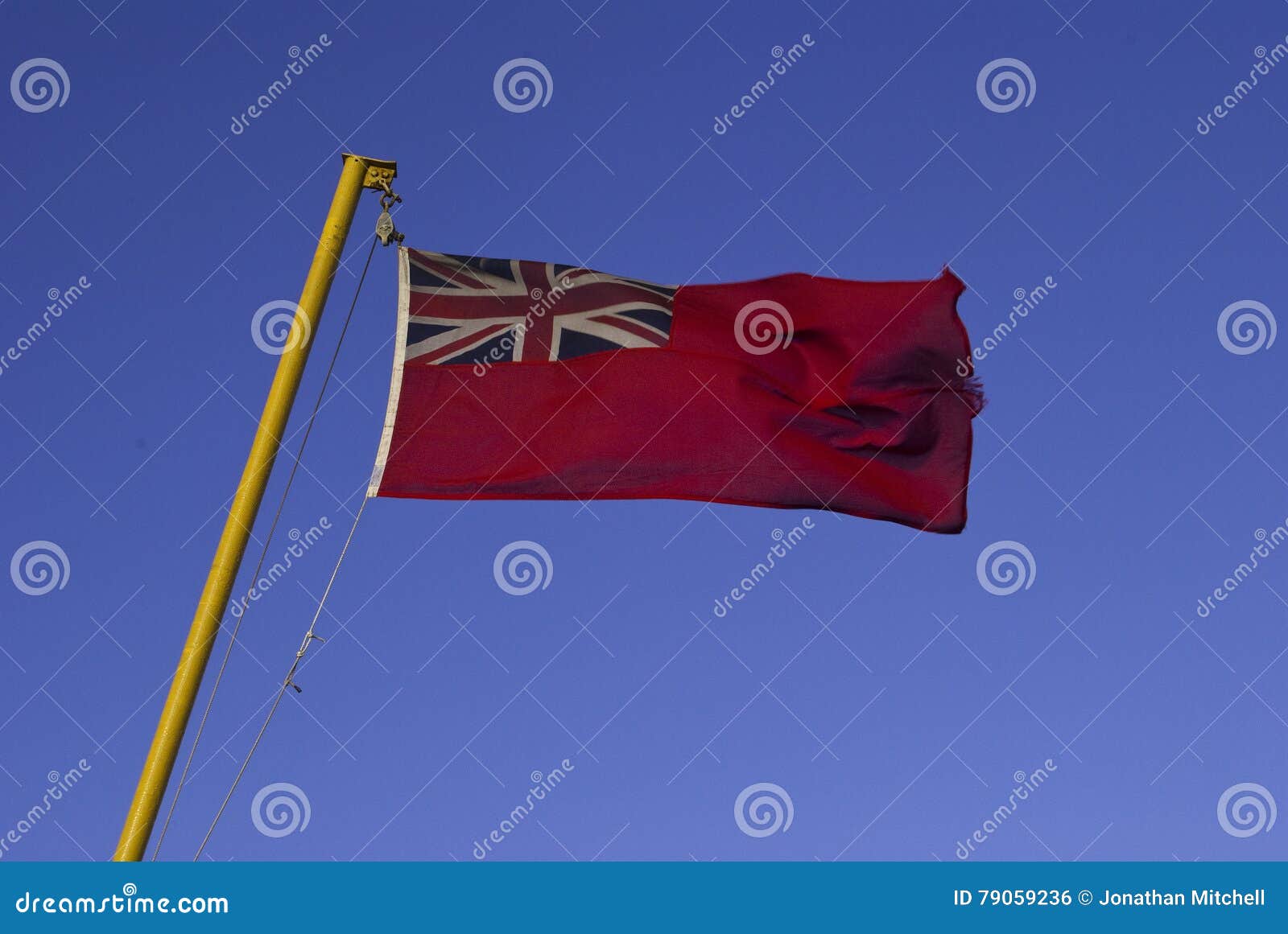 The British Merchant Navy Flag - Red Enson Stock Photo - Image of blue ...