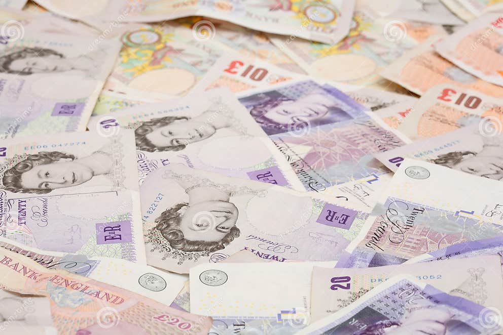 British Money Background Pound Notes Editorial Stock Photo - Image of ...