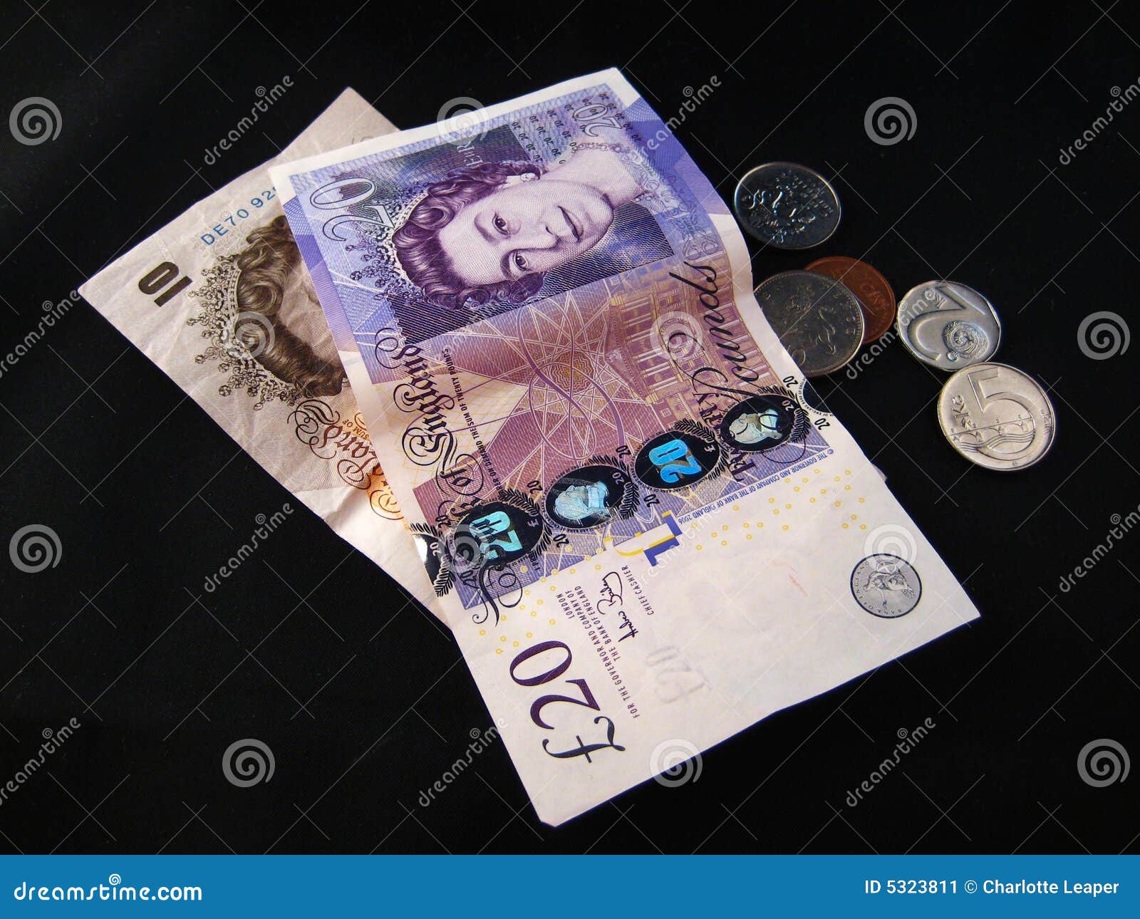 British money and Euros editorial photo. Image of monarch - 5323811