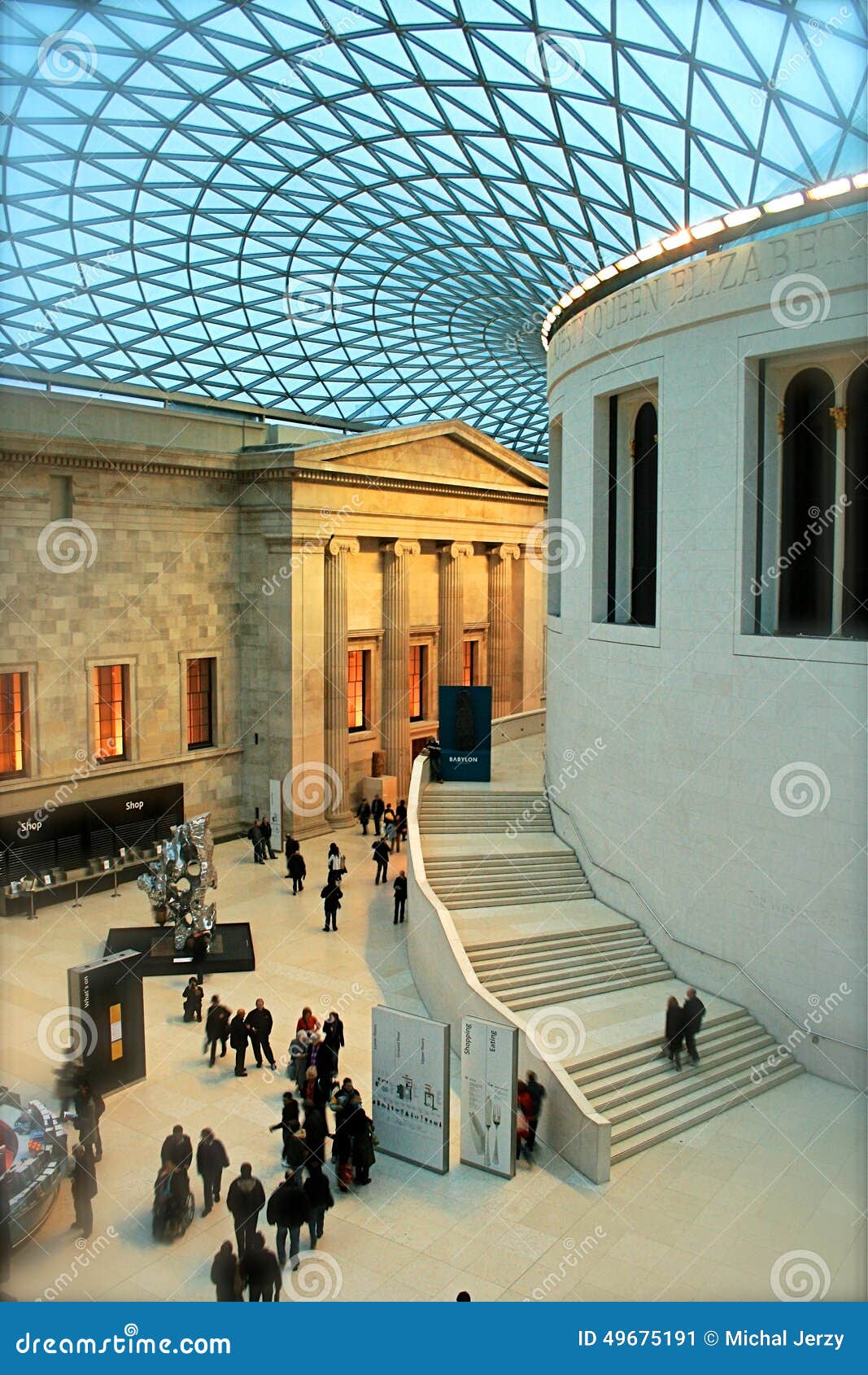 British Museum in London editorial photo. Image of foyer - 49675191
