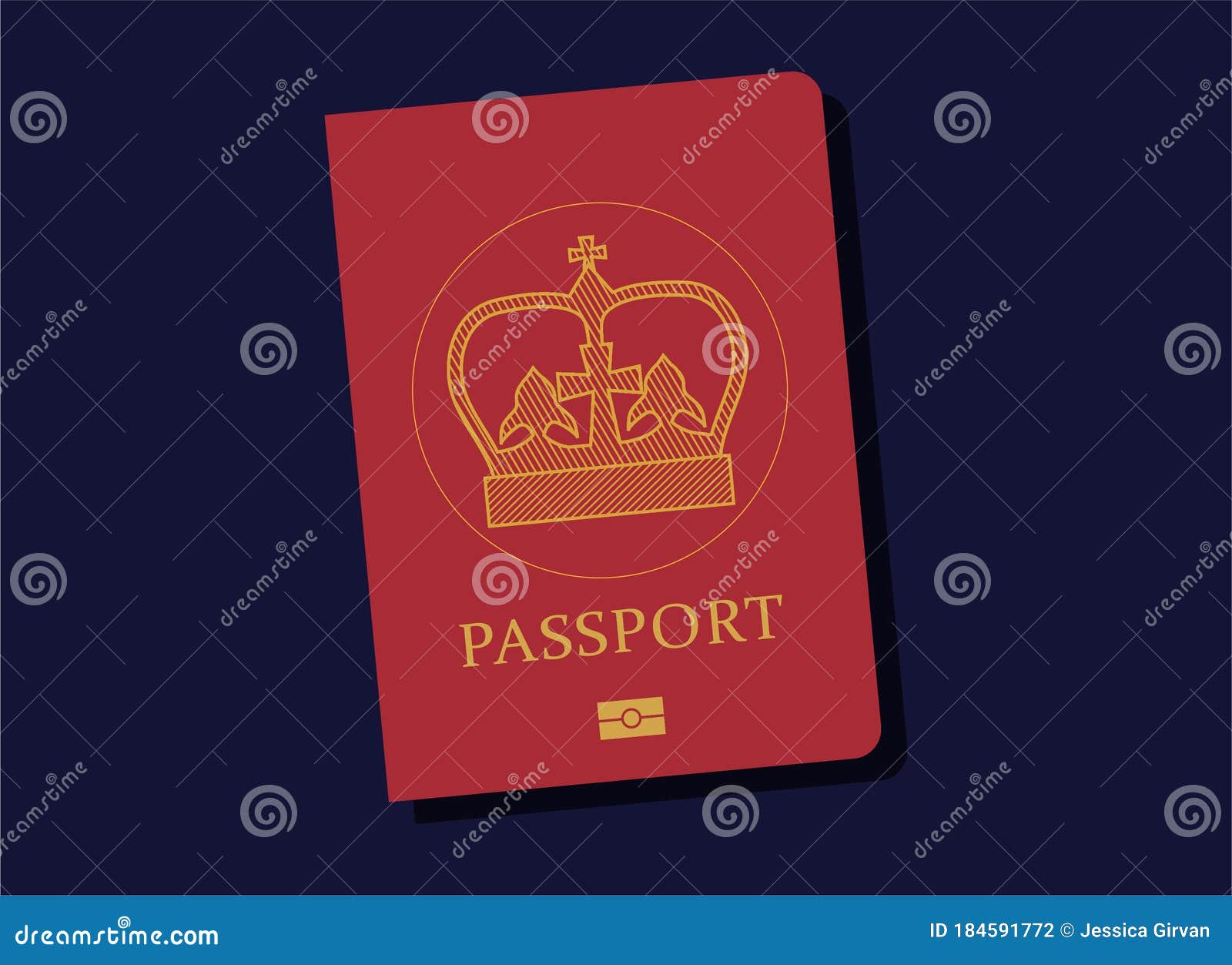 United Kingdom Passport Vector Illustration Stock Vector - Illustration ...
