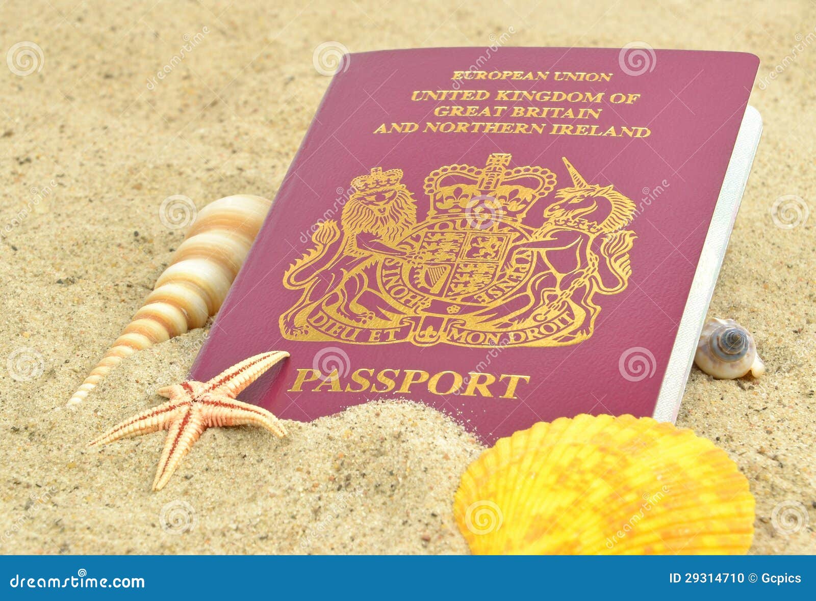 A British Passport on the Beach Stock Photo - Image of summer, holiday ...