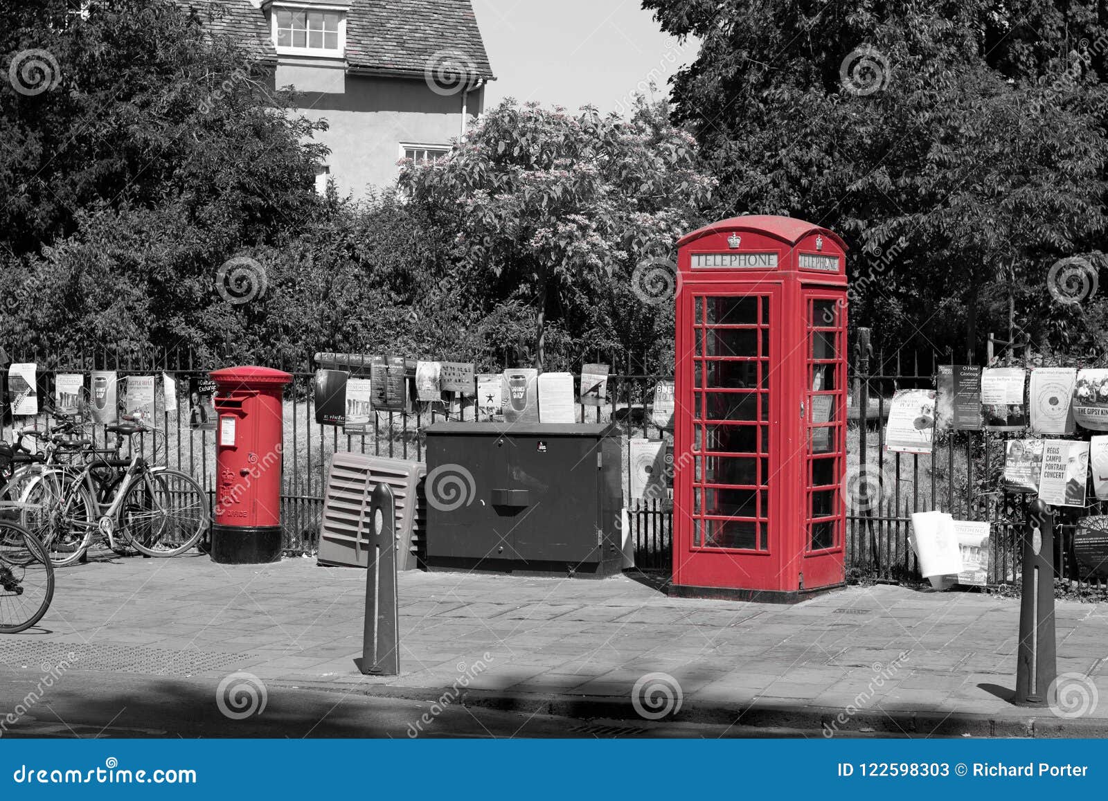 British Phone Box and Post Box Editorial Stock Photo - Image of post ...