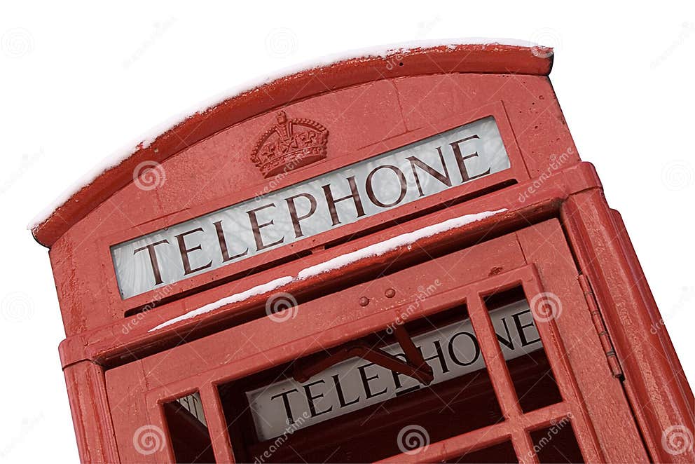 British Phone Box W/ Path (Close View) Stock Photo - Image of phones ...