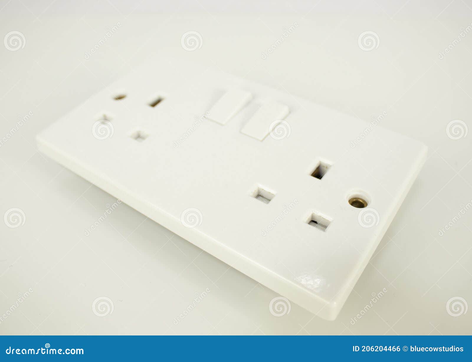 A British Plug Double Socket Fixture Stock Photo - Image of fixture ...