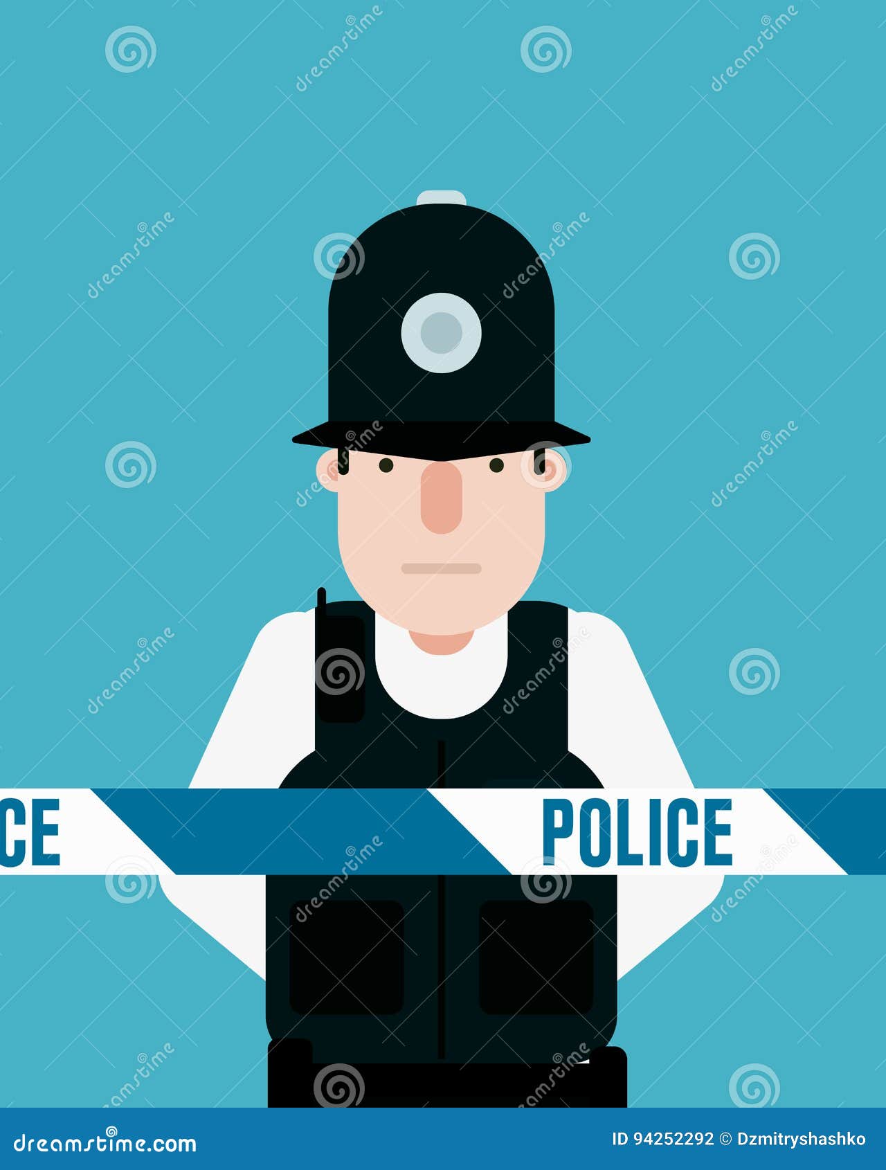 British police officer stock vector. Illustration of occupation - 94252292