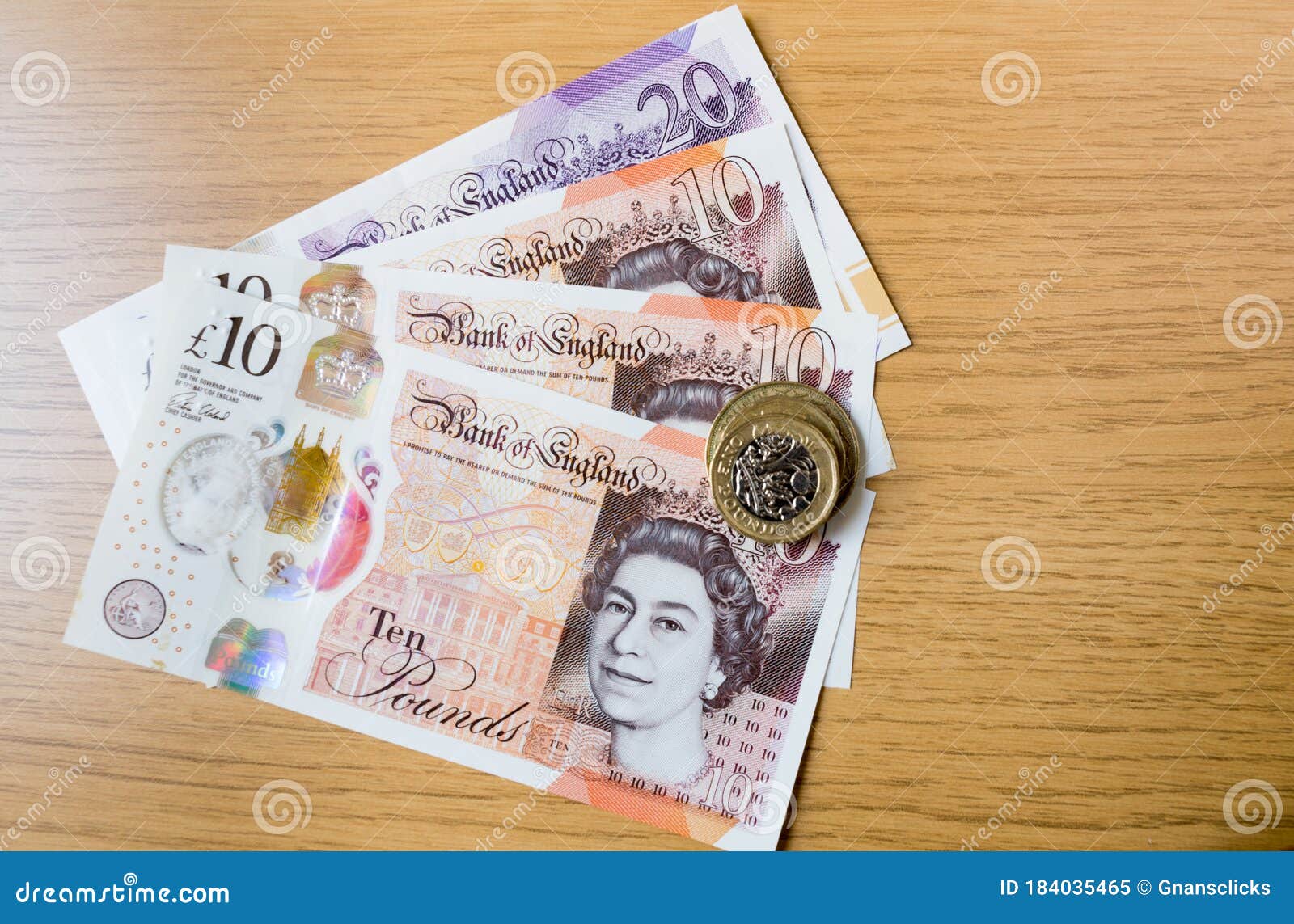 British Polymer Currency and Coins Editorial Image - Image of banknote ...