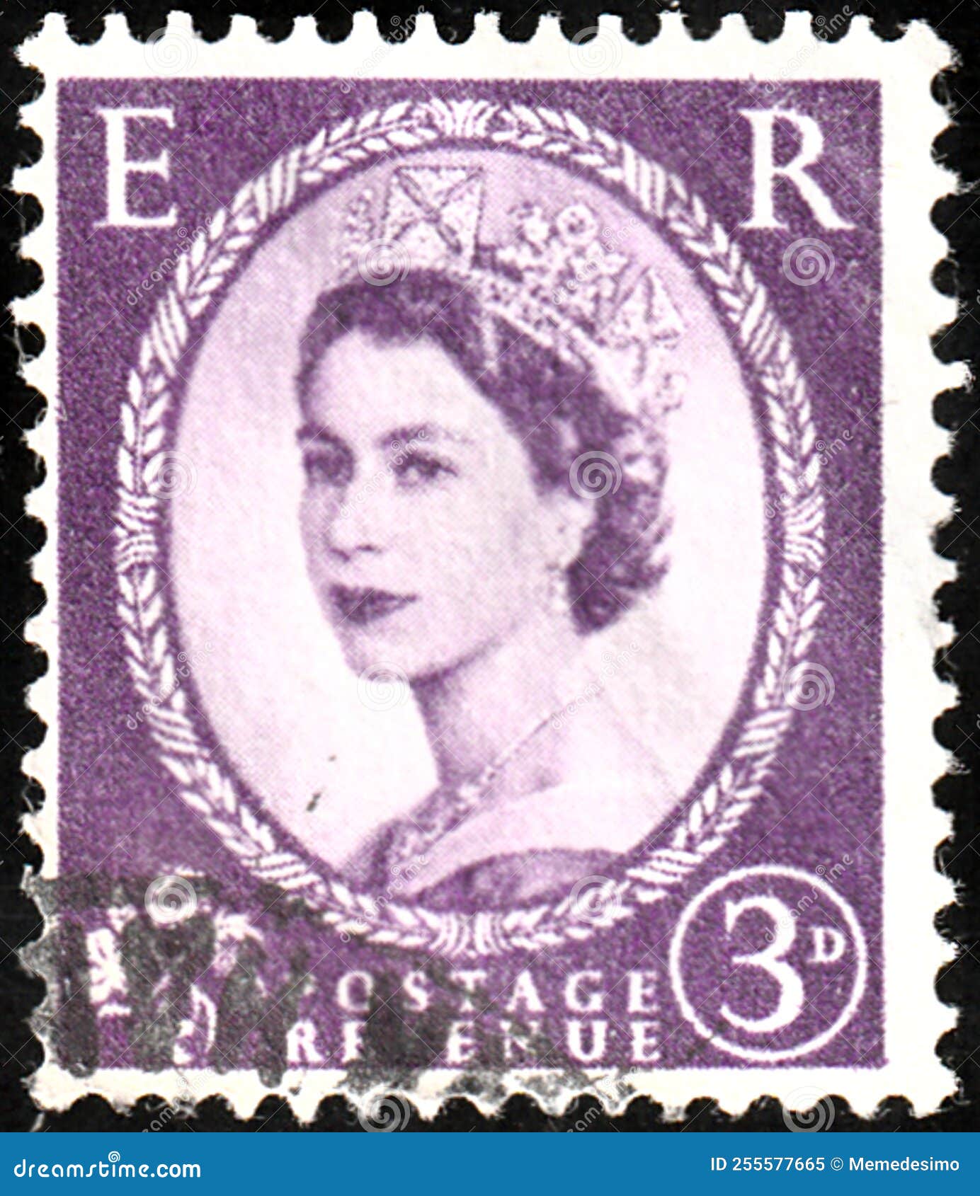 British Postage Stamp From The Queen Elizabeth Ii Editorial Image