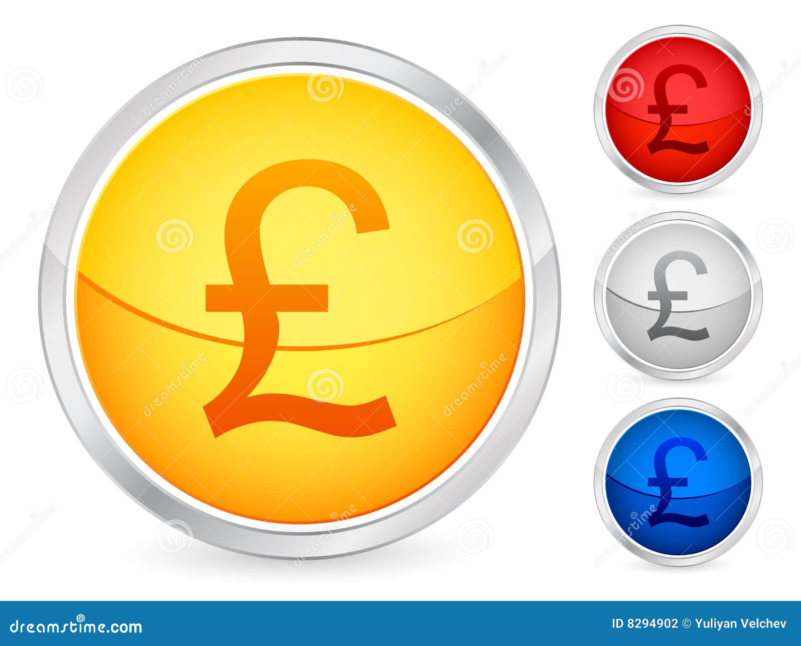 British pound button stock vector. Illustration of touch - 8294902