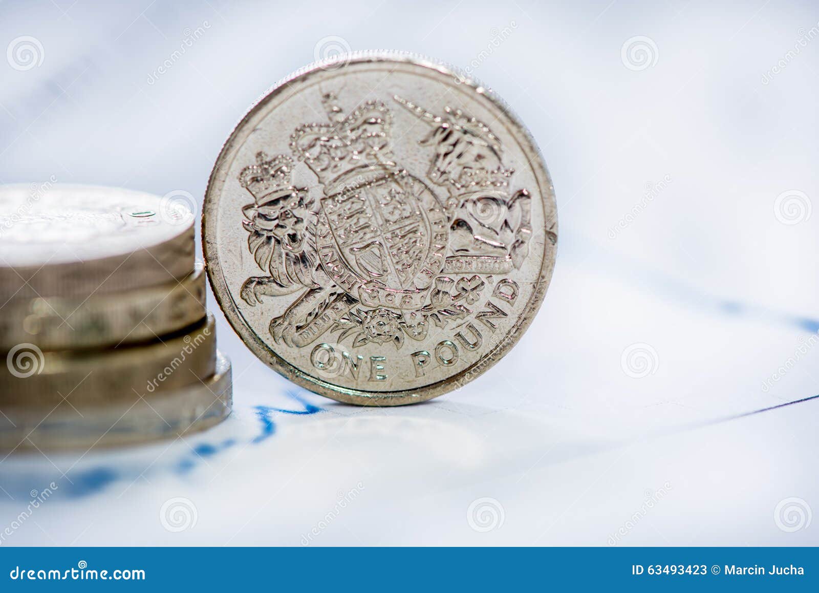 British Pound Coin with Blur Background Stock Image - Image of concept ...