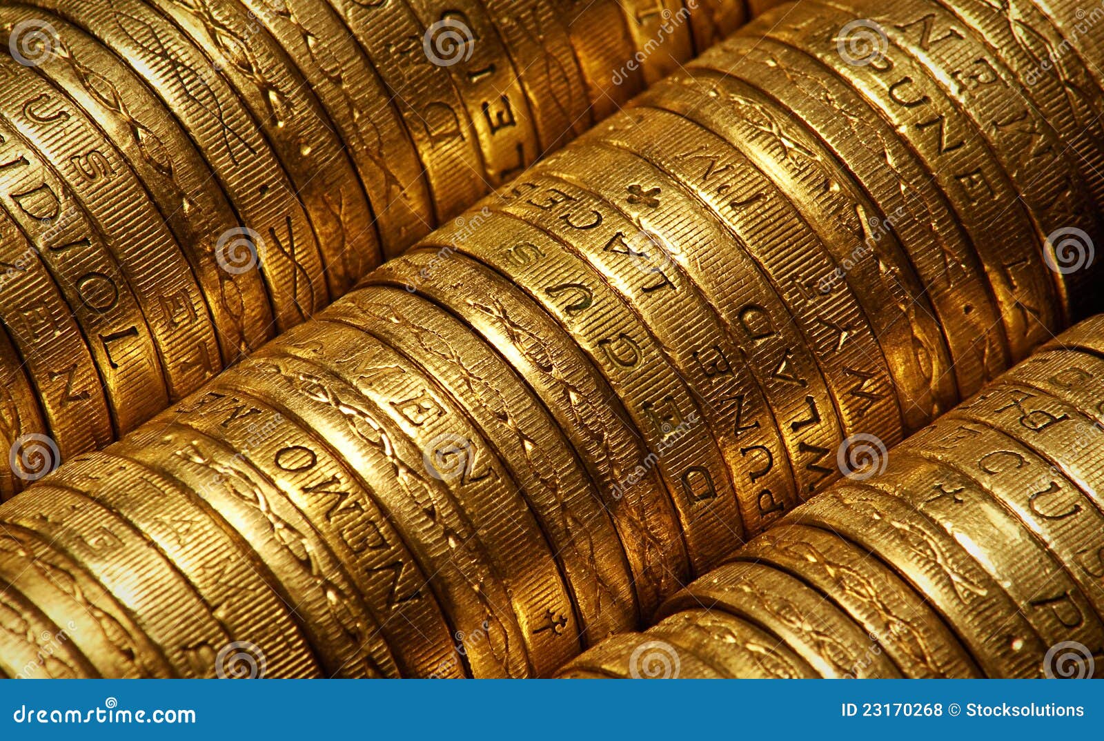 Old British One Pound Coins. Royalty-Free Stock Photo | CartoonDealer ...