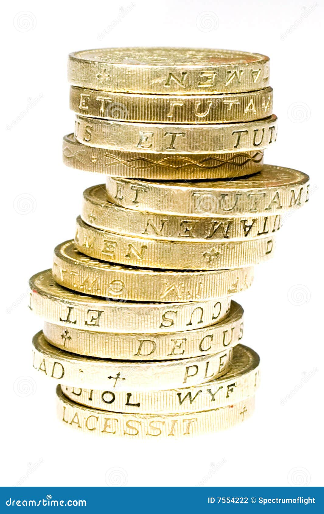 Old British One Pound Coins. Royalty-Free Stock Photo | CartoonDealer ...