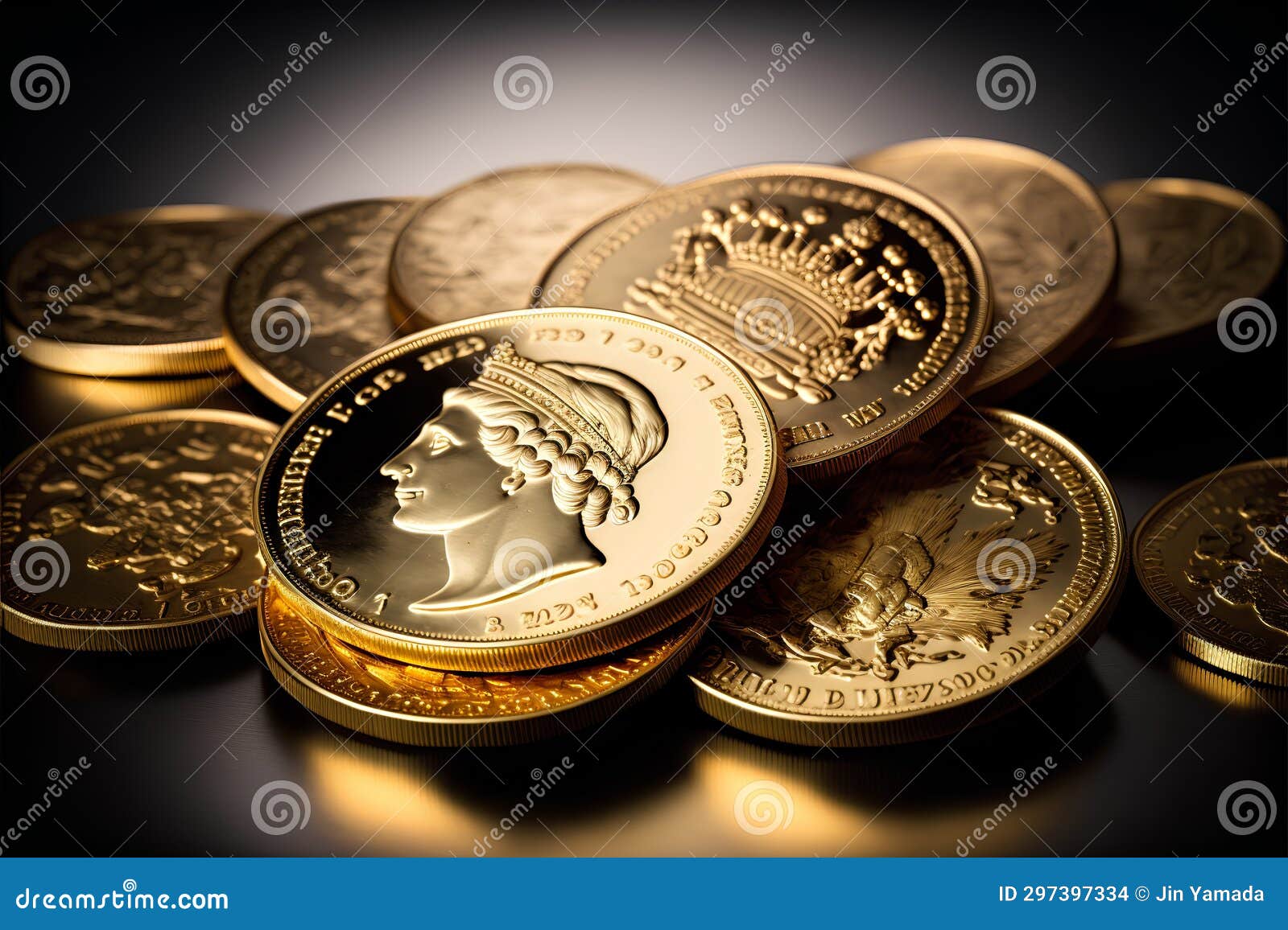 British Pound Coins on a Dark Background. Shallow Depth of Field Stock ...