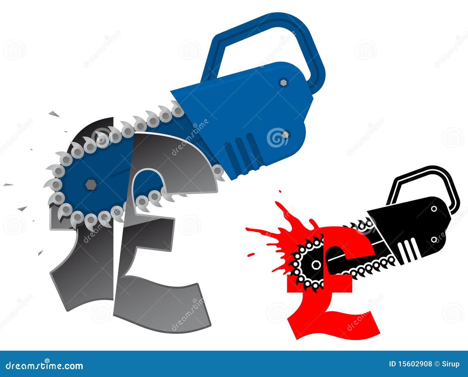 British Pound Currency Symbol Destroyed with Chain Stock Photo - Image ...