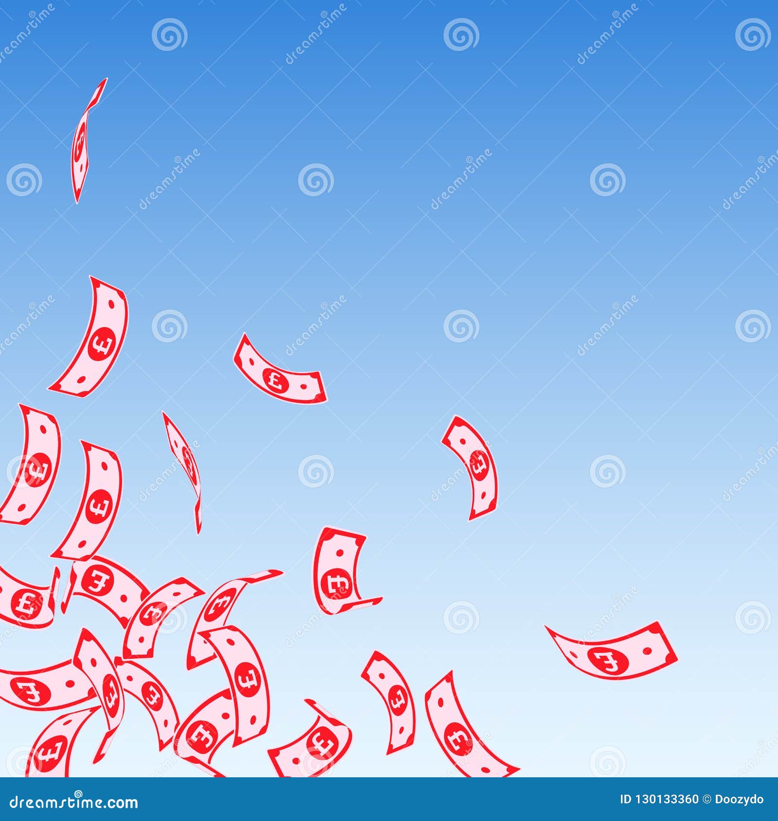 British Pound Notes Falling. Floating GBP Bills on Stock Vector ...