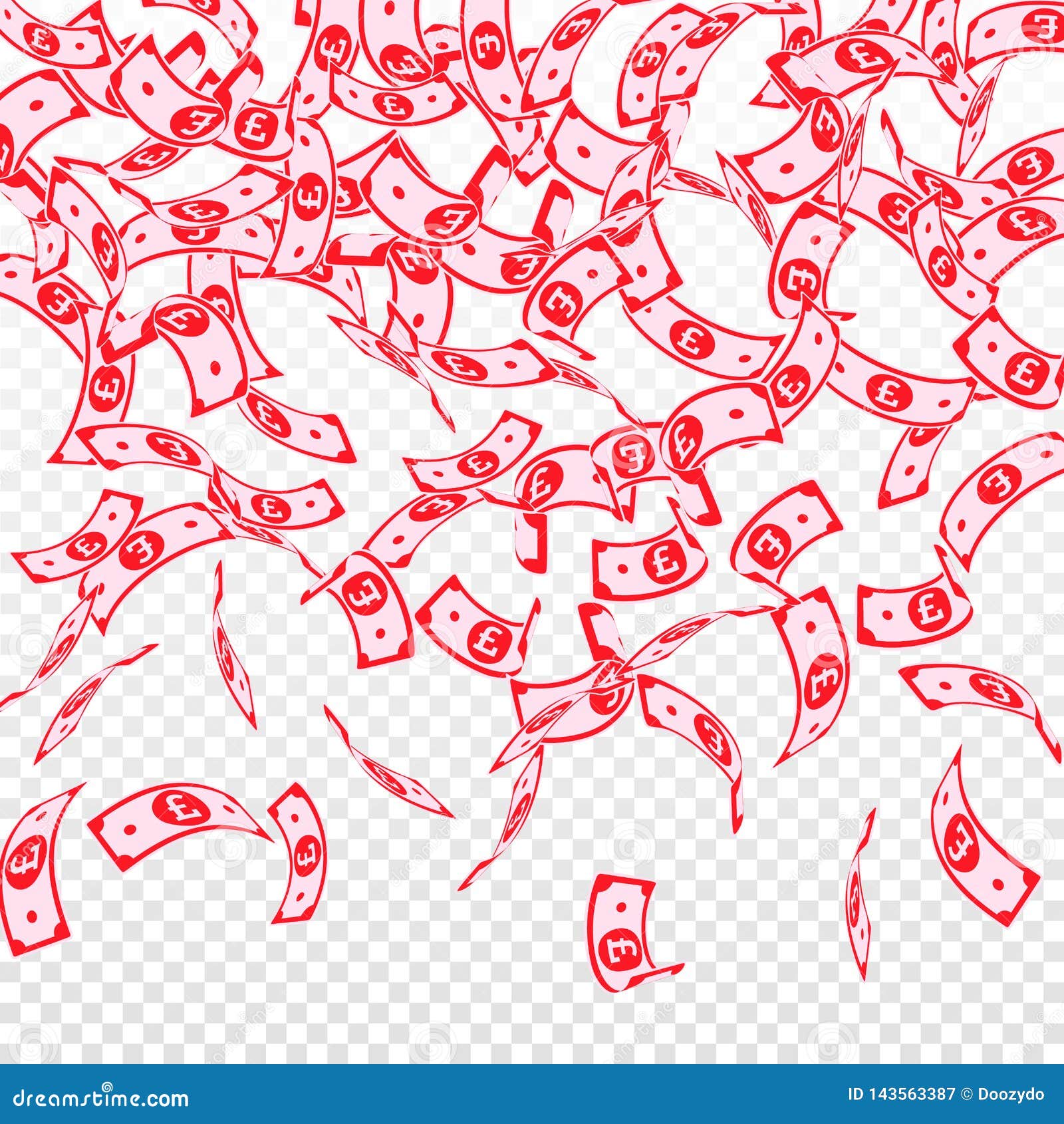 British Pound Notes Falling. Floating GBP Bills on Stock Vector ...