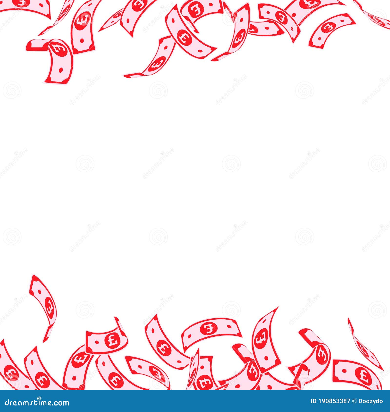 British Pound Notes Falling. Floating GBP Bills on Stock Vector ...
