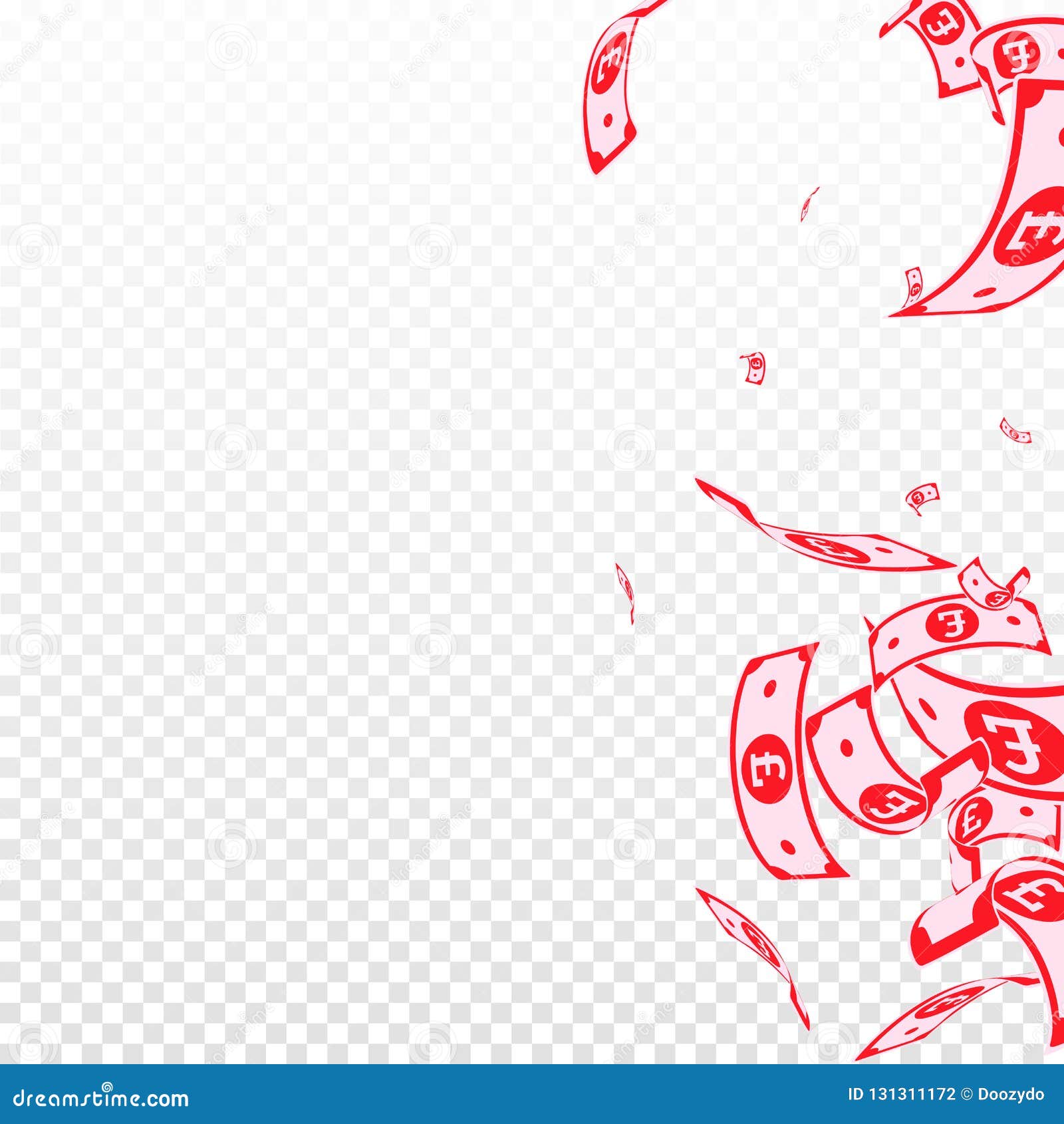 British Pound Notes Falling. Random GBP Bills on T Stock Vector ...