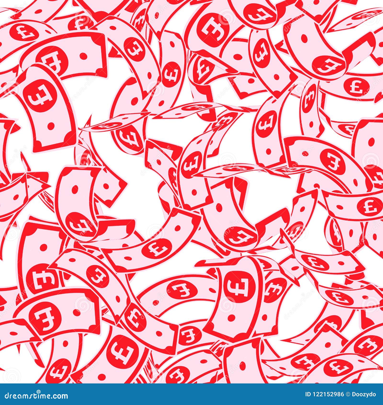 British Pound Notes Seamless Pattern. Stock Vector - Illustration of ...