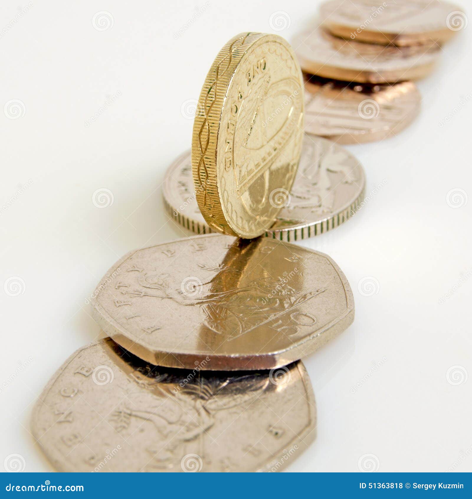 British pound and pence. stock photo. Image of money - 51363818