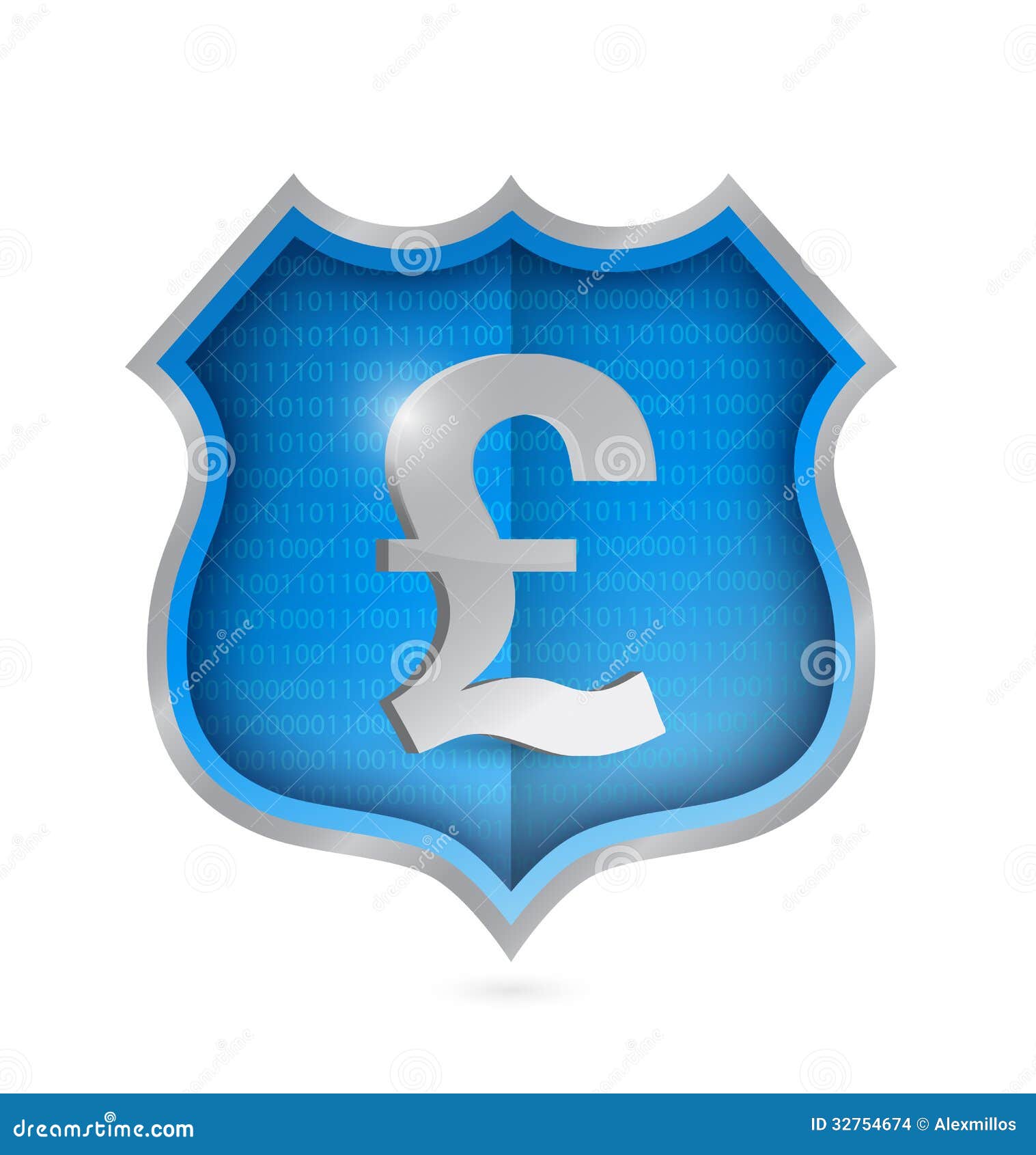 British Pound Security Shield Illustration Stock Illustration ...