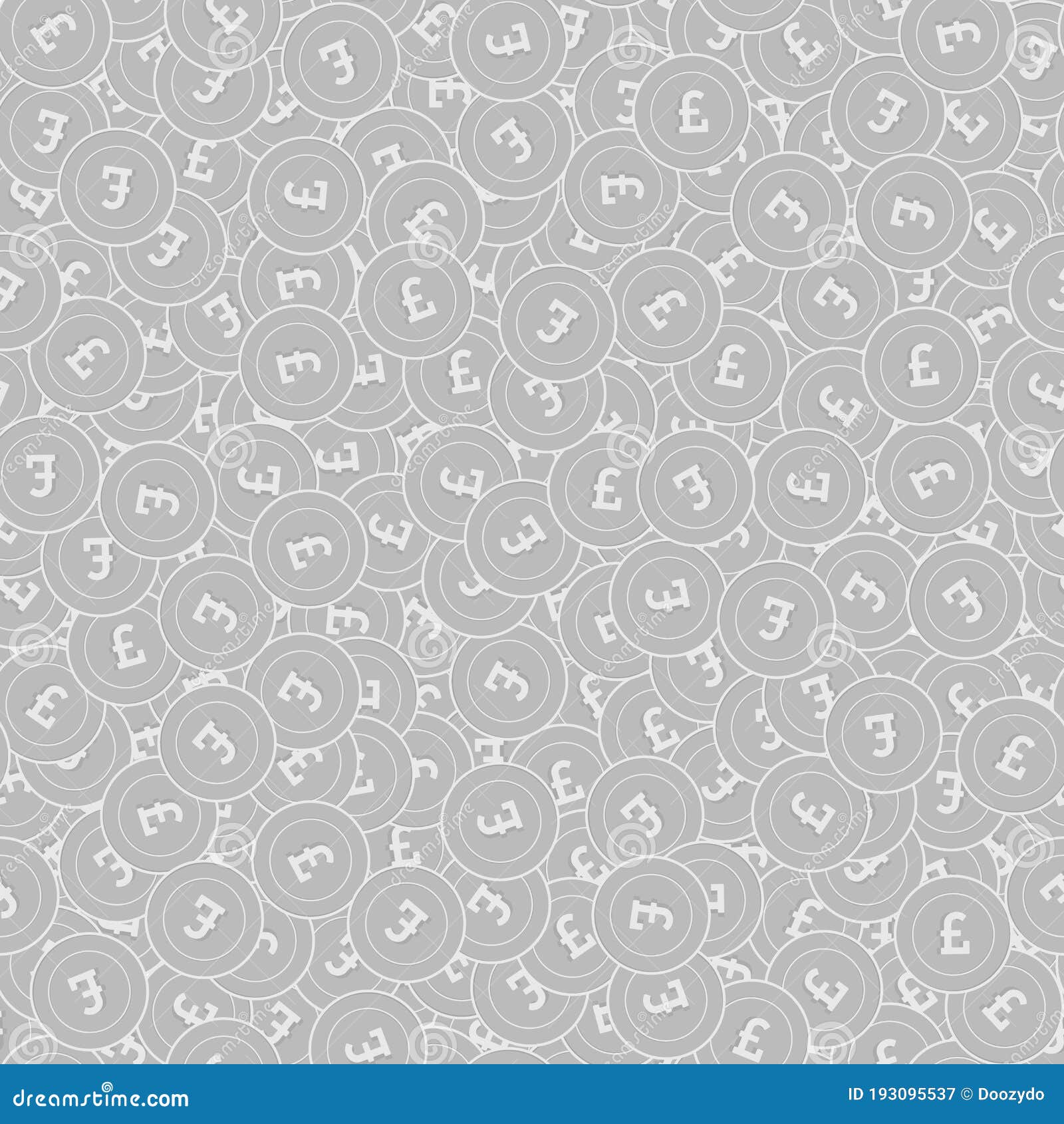 British Pound Silver Coins Seamless Pattern. Tempt Stock Illustration ...