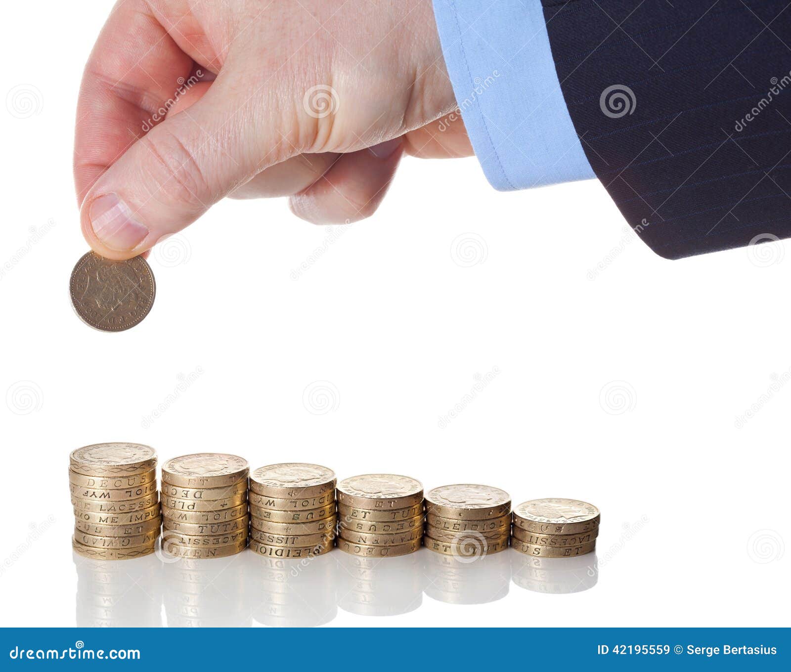 British Pound Sterling Coins Stack Stock Image - Image of financial ...