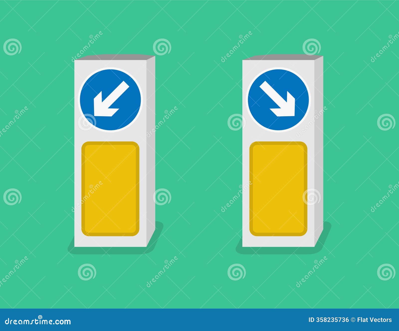 British Rectangle Shaped And Internally Illuminated Traffic Bollards ...
