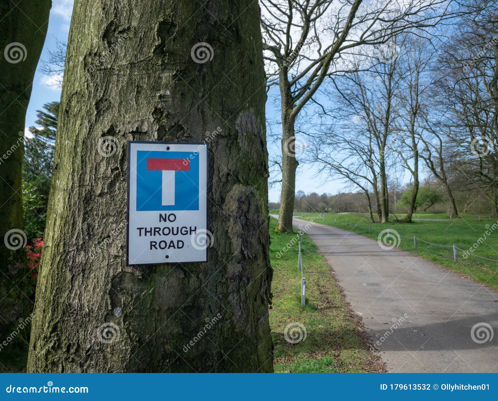 A British Road Sign, Signalling that a `dead End` is Ahead and that the ...