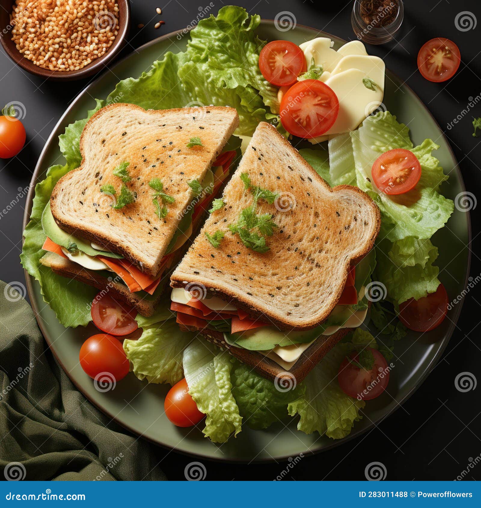 British Sandwich Created with Generative AI Technology Stock ...