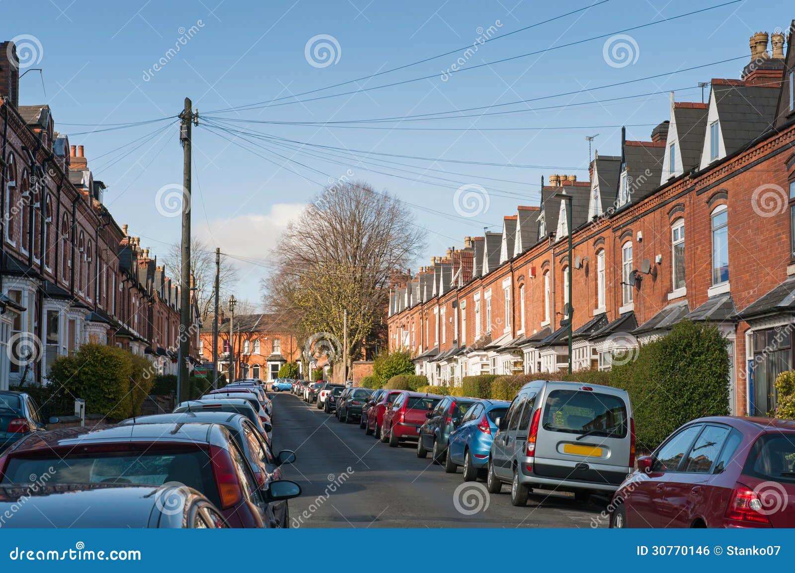 British street stock photo. Image of blue, property, english - 30770146