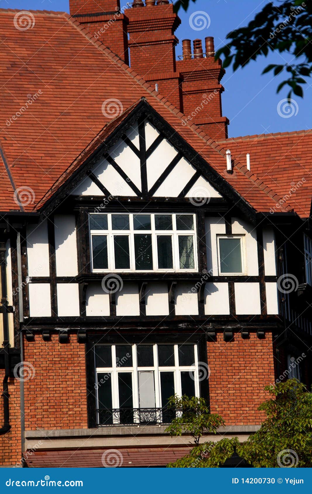 British style house stock photo. Image of tree, rent - 14200730