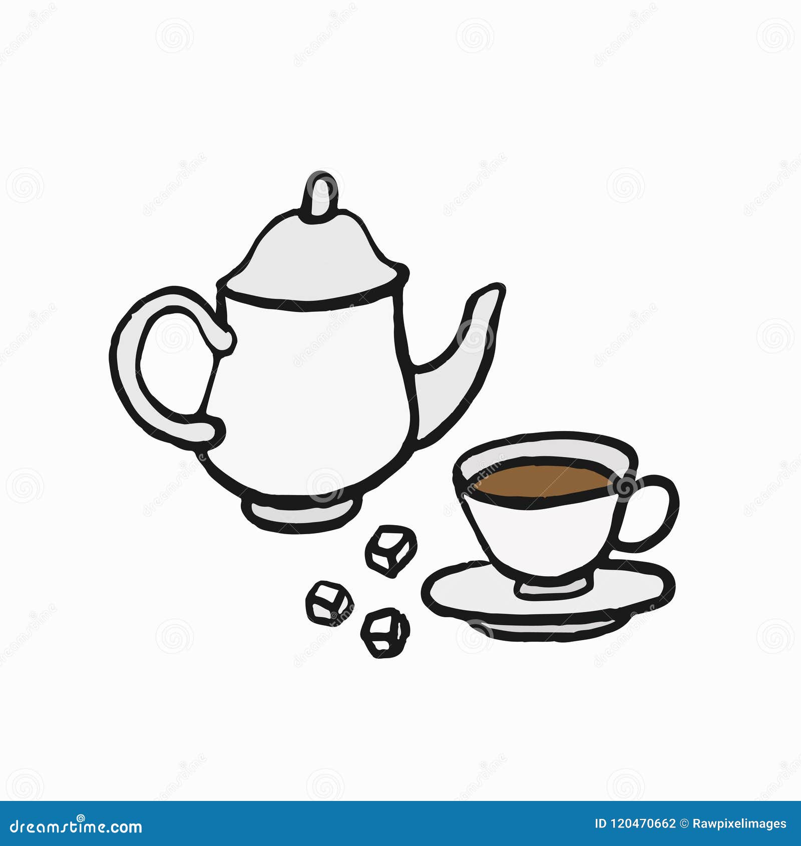 British-style Tea Culture Illustration Stock Vector - Illustration of ...