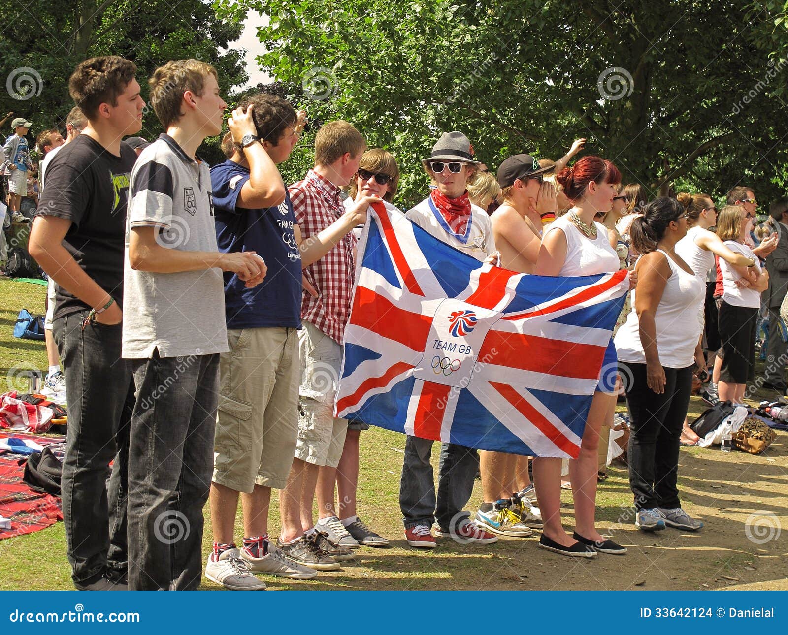 British Supporters with Flag Editorial Stock Image - Image of ...