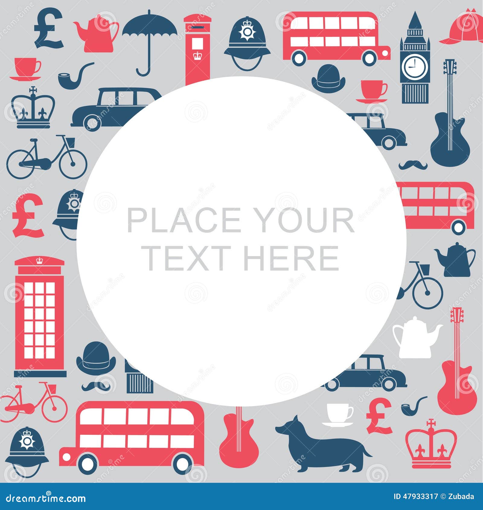 British Symbols Pattern with Copy Space Stock Vector - Illustration of ...