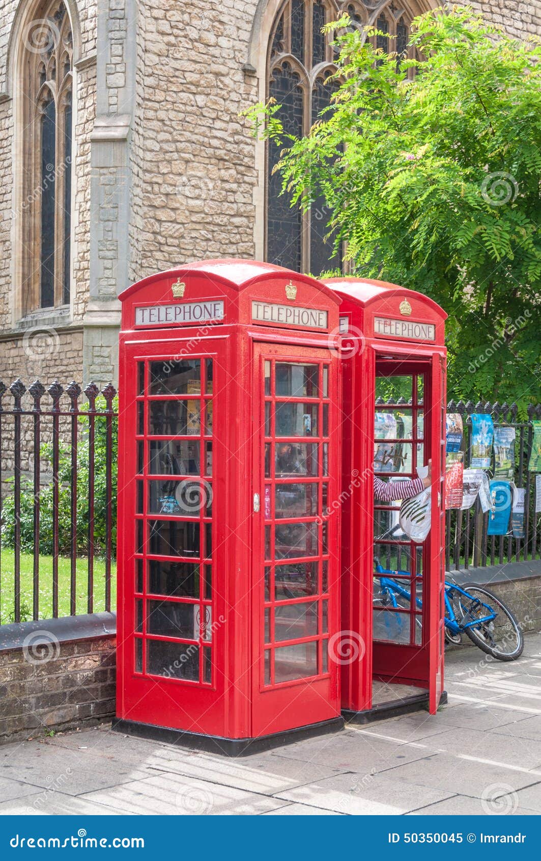 British Telecom Red Telephone Box, UK Stock Image - Image of ...