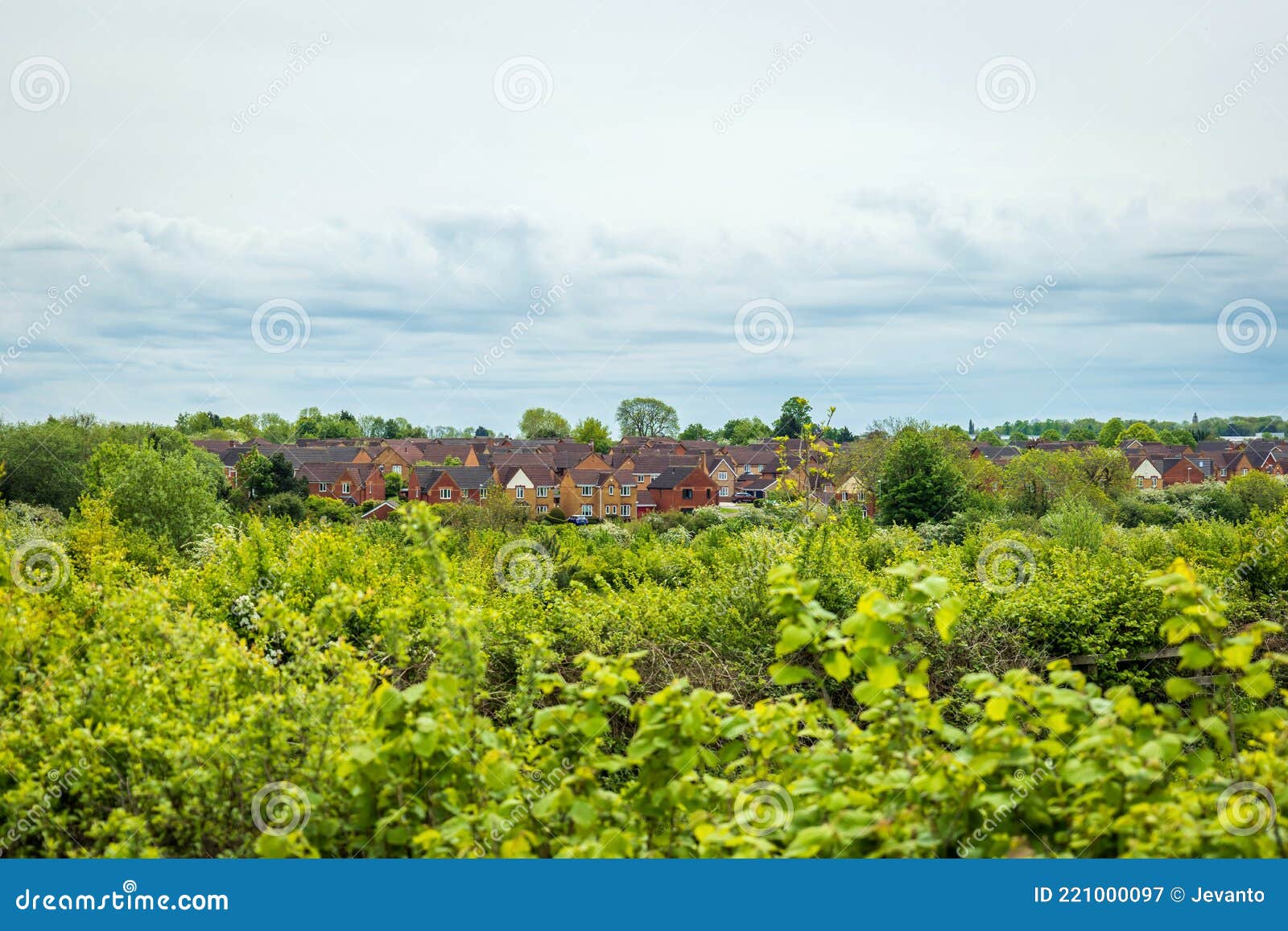 British Town Landscape View in England Uk Stock Image - Image of ...