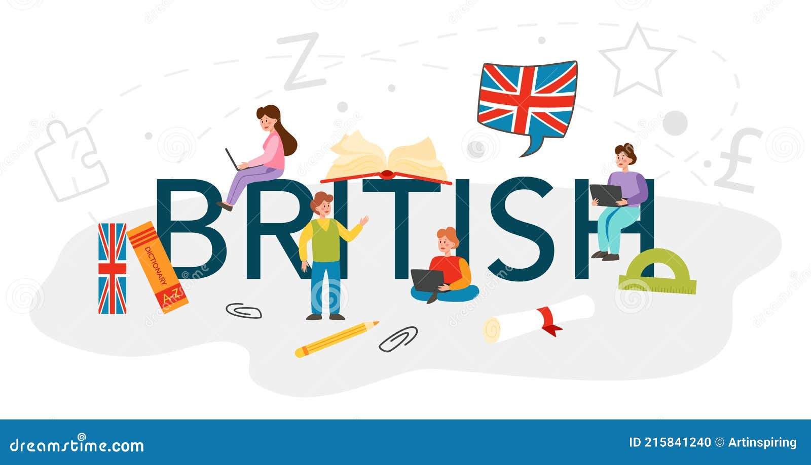 British Typographic Header. Study Foreign Languages in School or ...