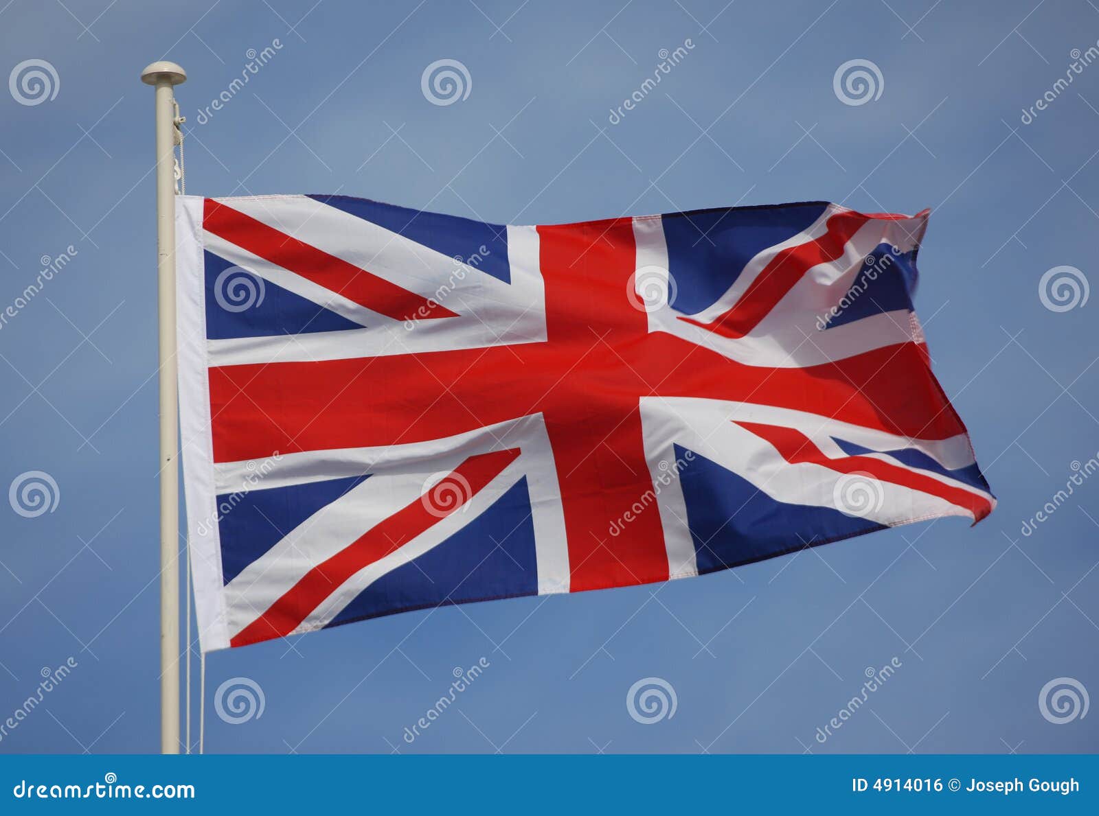 British Union Jack Flag Flying Stock Photo - Image of jack, british ...