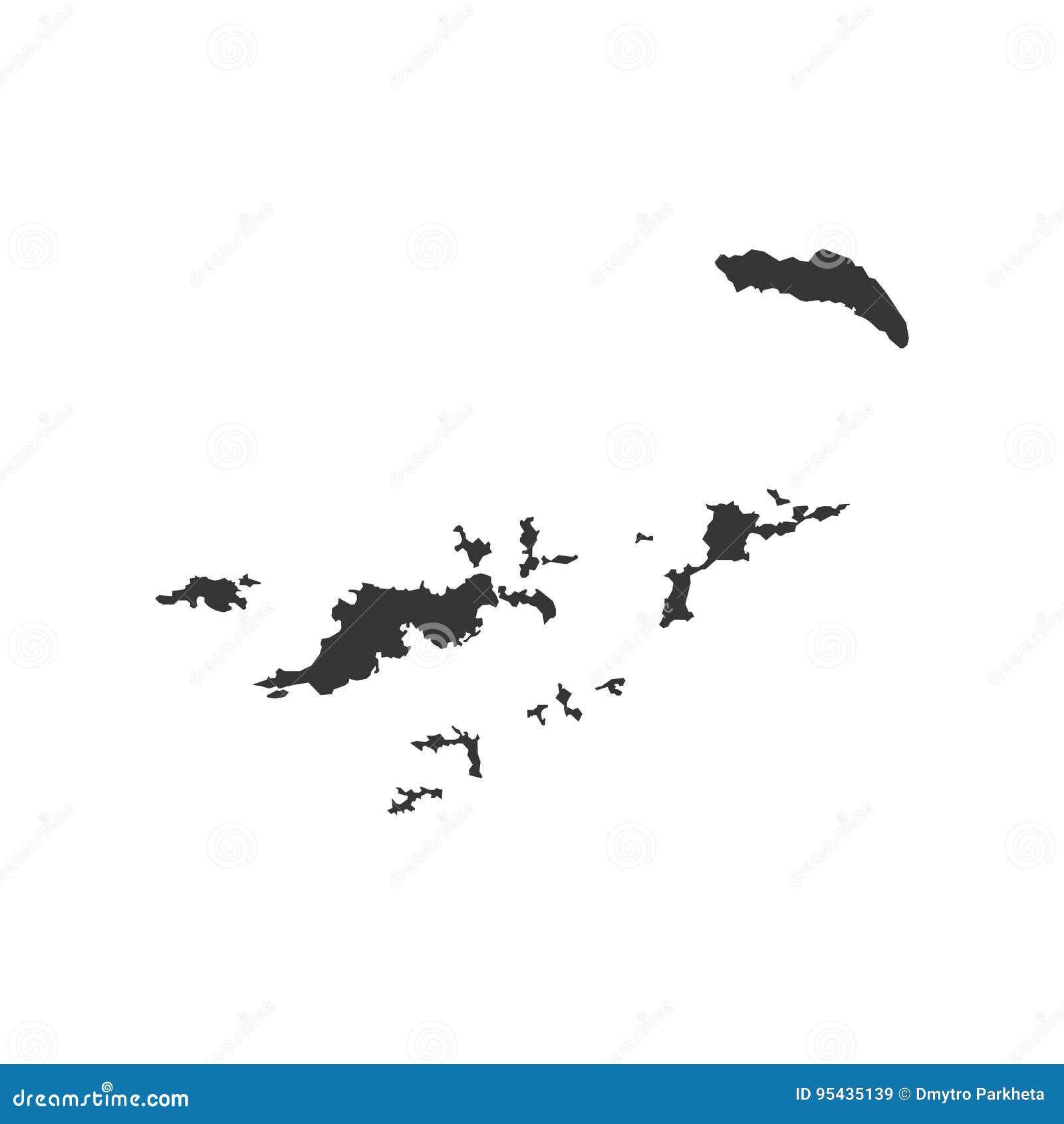 British Virgin Islands map stock vector. Illustration of cartography ...