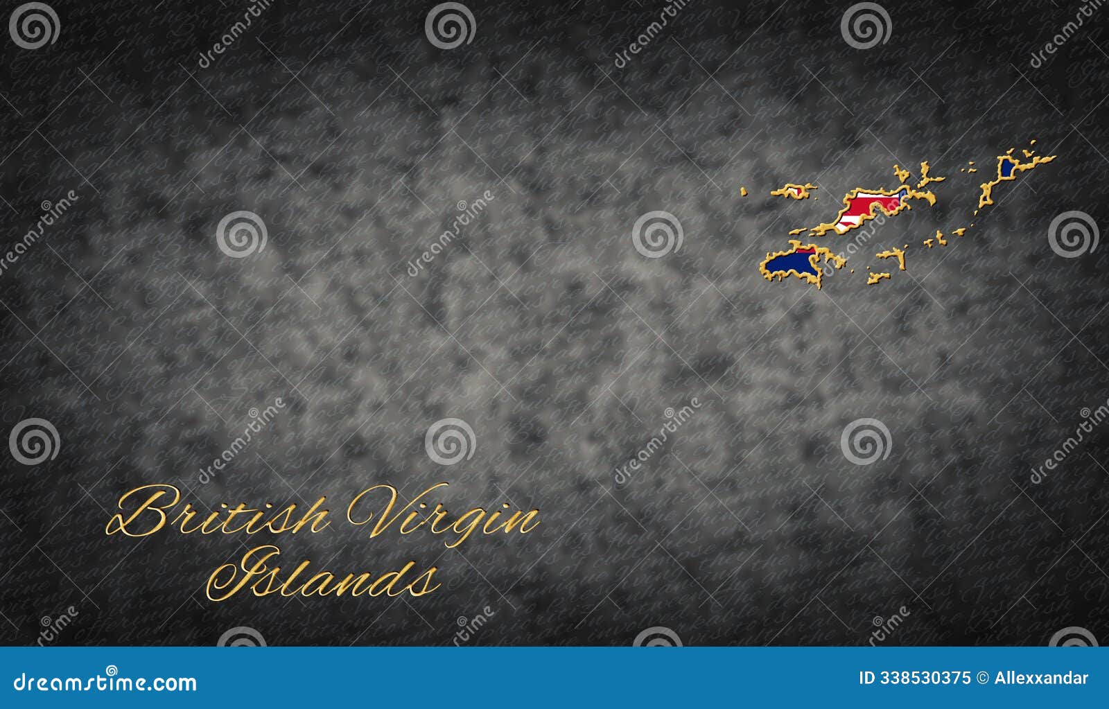 British Virgin Islands Symbols, Map of British Virgin Islands Stock ...