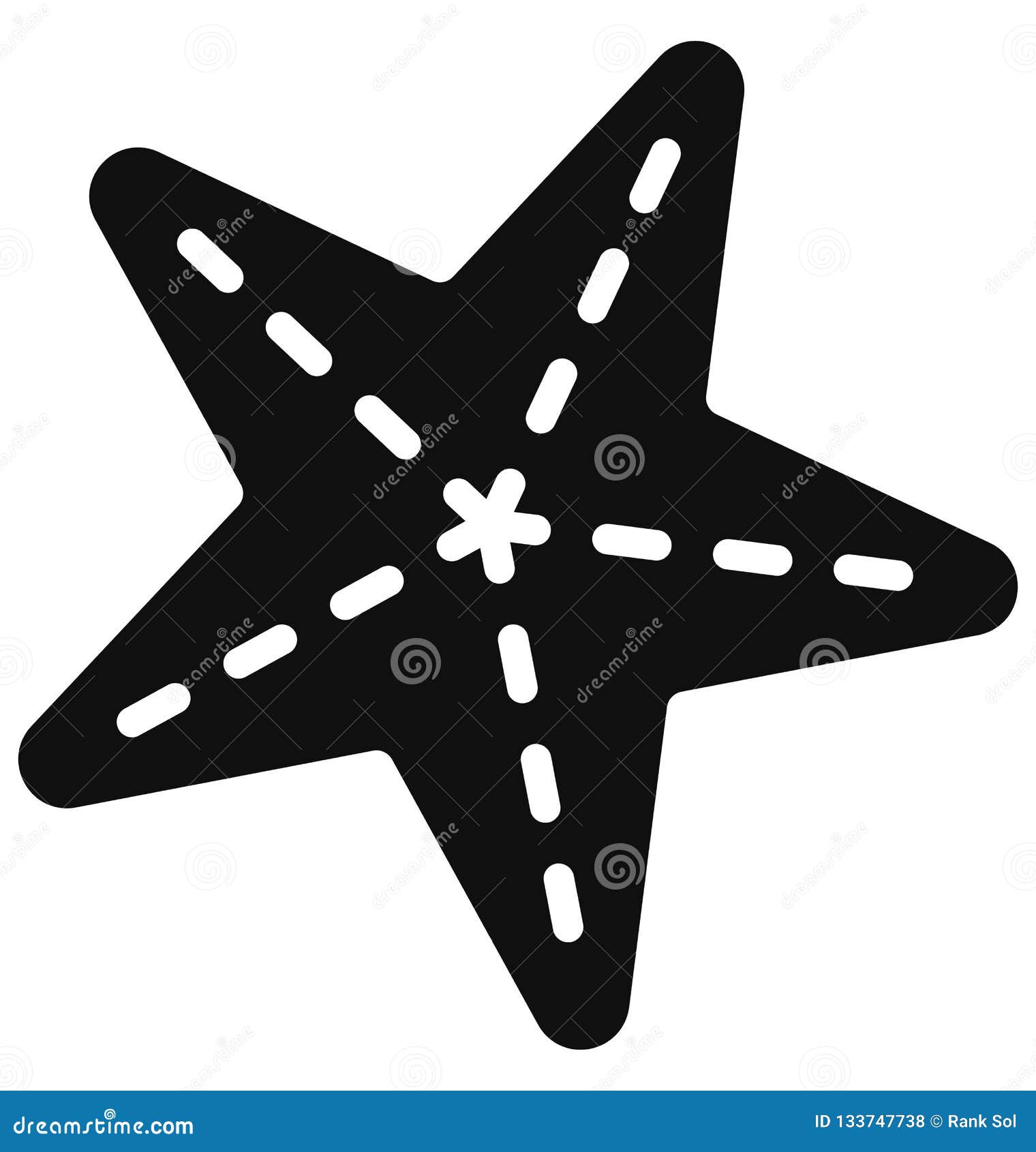 Brittle Star, Echinoderm Isolated Vector Icon that Can Be Easily ...